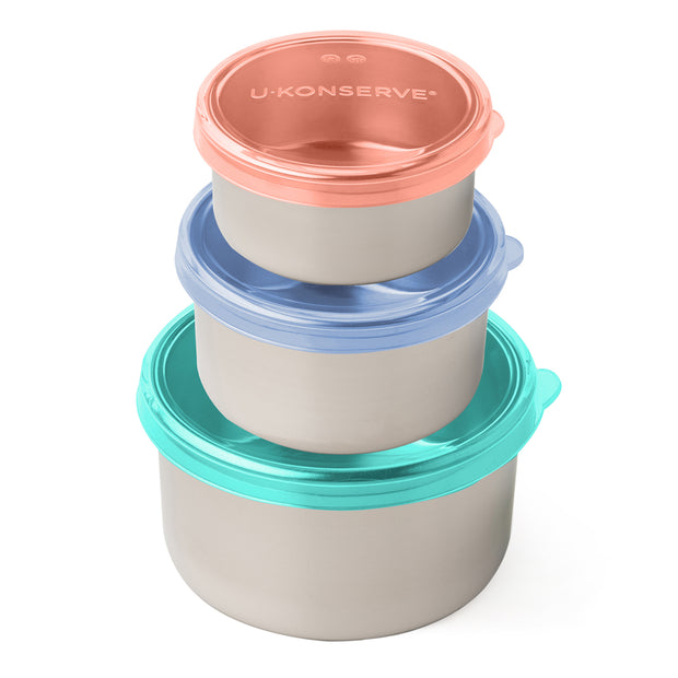 Round Nesting Trio With Silicone Lid (Set of 3) | U-Konserve